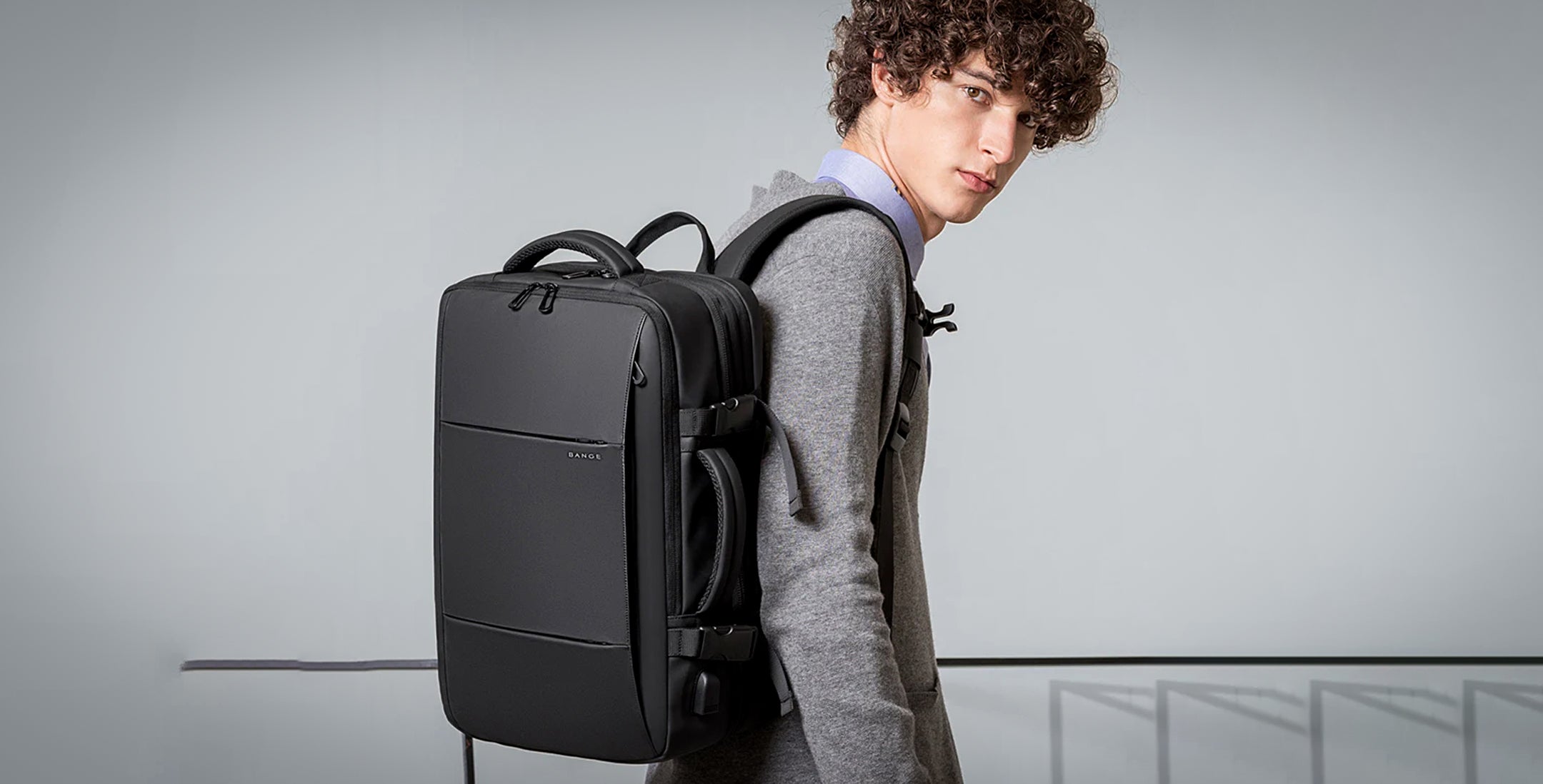 BANGE 1908 Smart Travel Backpack with USB Port Fit for 17.3" Laptop ...