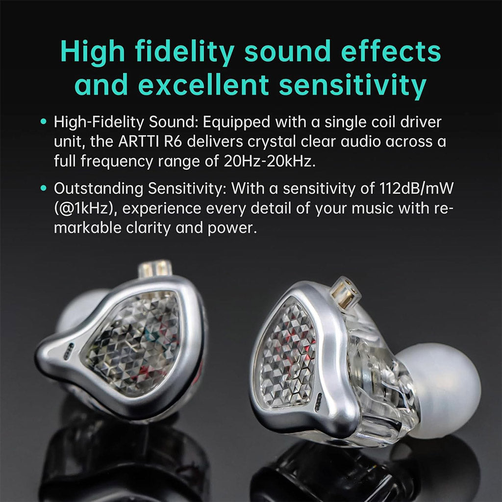 ARTTI R6 Dynamic Driver In Ear Monitor with Mic | Concept Kart