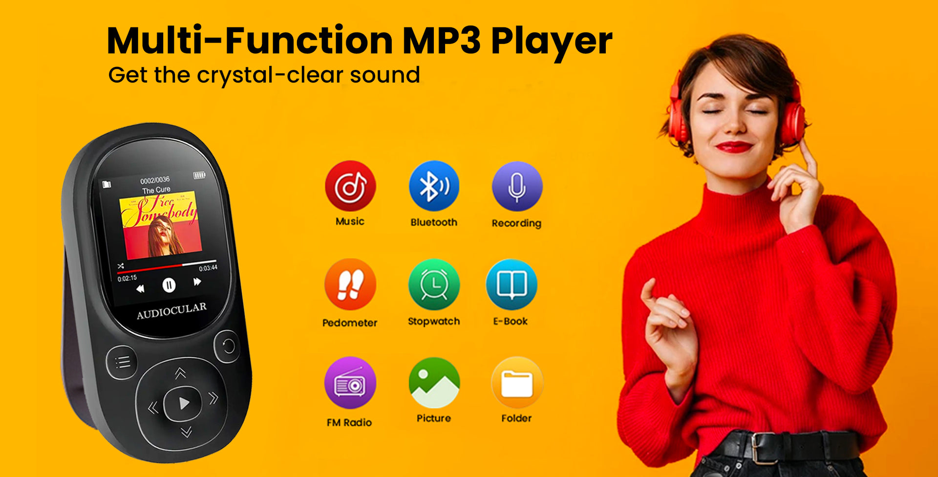 AUDIOCULAR M11 Portable Mp3 Player with Clip Design | Concept Kart