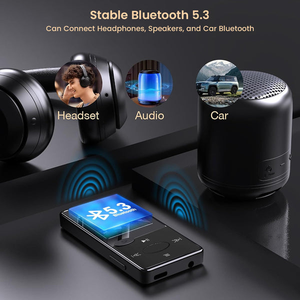 AUDIOCULAR M12 Bluetooth MP3 Player – 32GB with FM Radio & Type-C Char ...