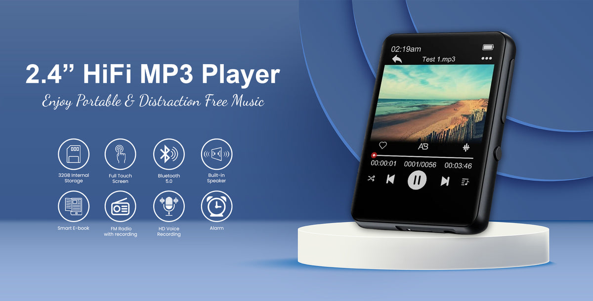 AUDIOCULAR M31 Portable 32GB/16GB Mp3 Player with Bluetooth | Concept Kart