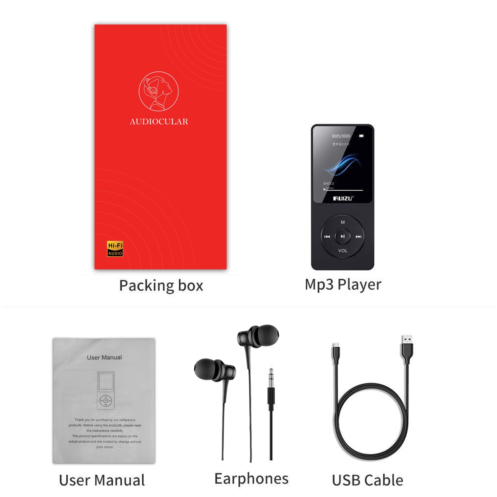 AUDIOCULAR M61 Portable Mp3 Music Player | Concept Kart
