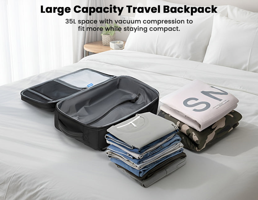 TECPHILE 35L Vacuum Backpack for Travelling fit for 16” Laptop Bag ...