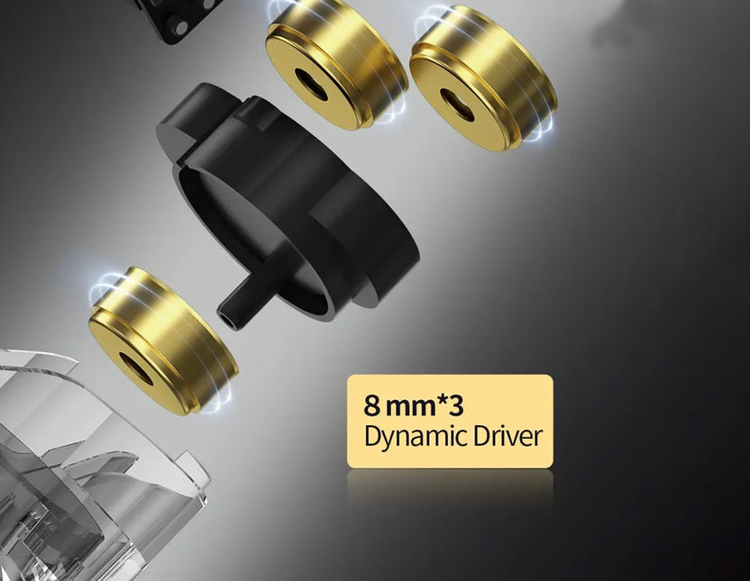 CCA Trio Tripple 8mm Dynamic Driver IEM | Concept Kart
