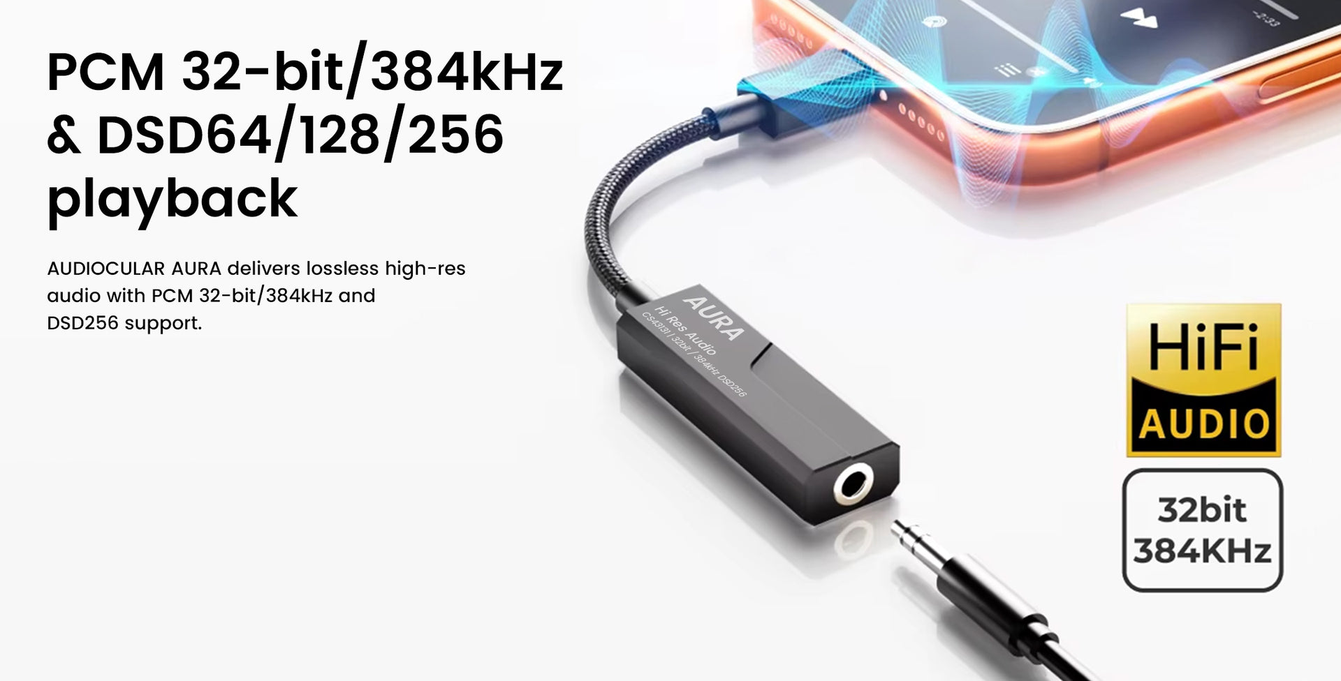 AUDIOCULAR AURA Hi-Res Portable DAC & Amp | Concept Kart