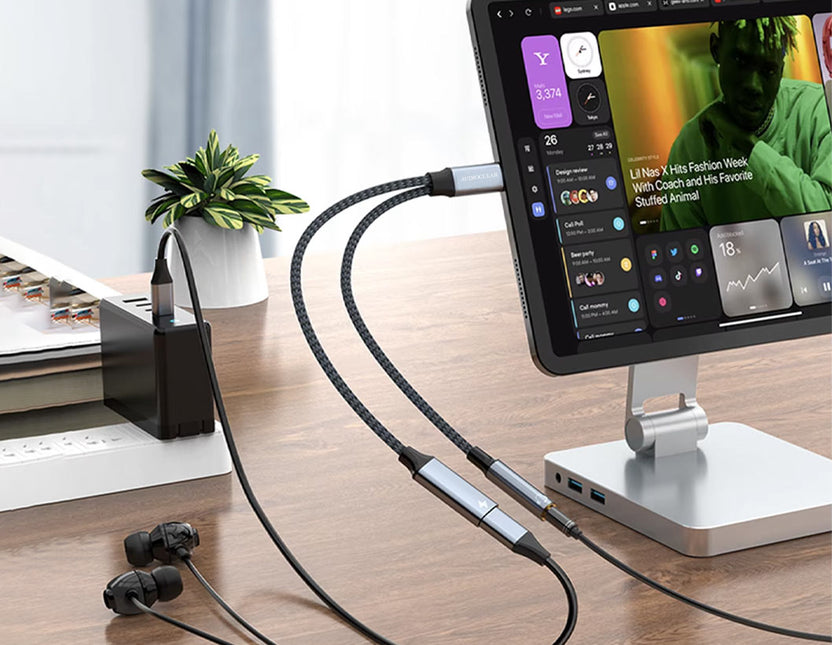 AUDIOCULAR D12 PD 2 in 1 USB C to 3.5mm Portable DAC Dongle | Concept Kart