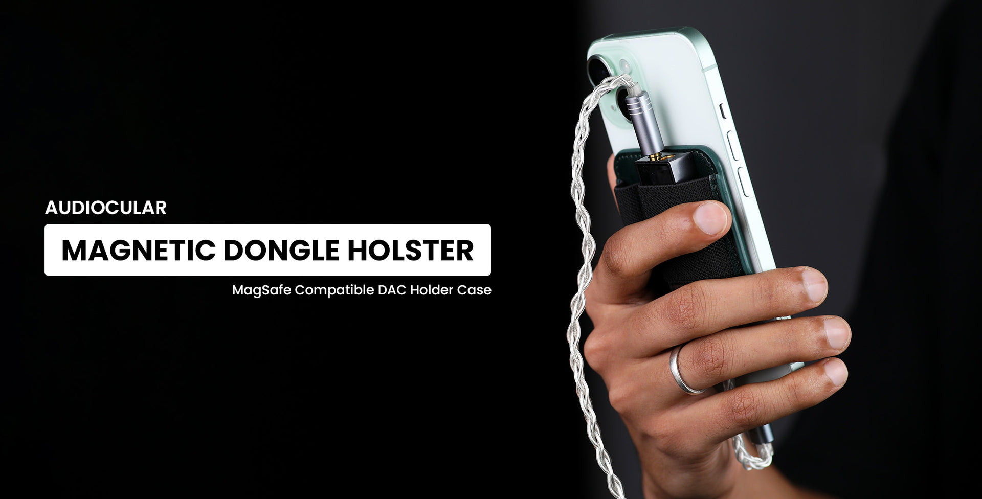 AUDIOCULAR Magnetic Dongle Holster MagSafe Compatible DAC Holder Case ...