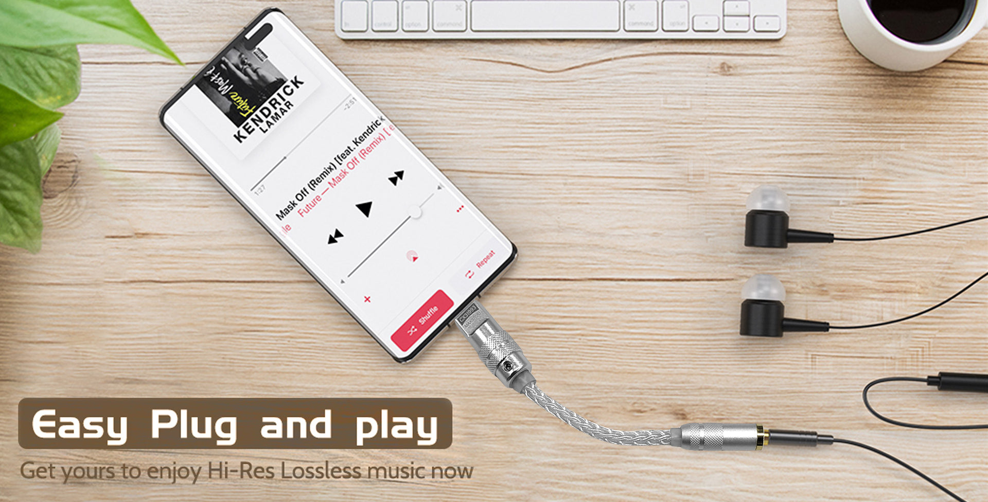 AUDIOCULAR D07 CX31993 Portable DAC Dongle With MAX97220 Amp | Concept Kart