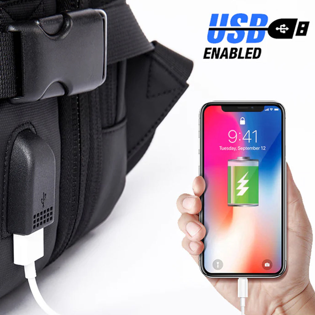 BANGE 1908 Smart Travel Backpack with USB Port Fit for 17.3" Laptop ...