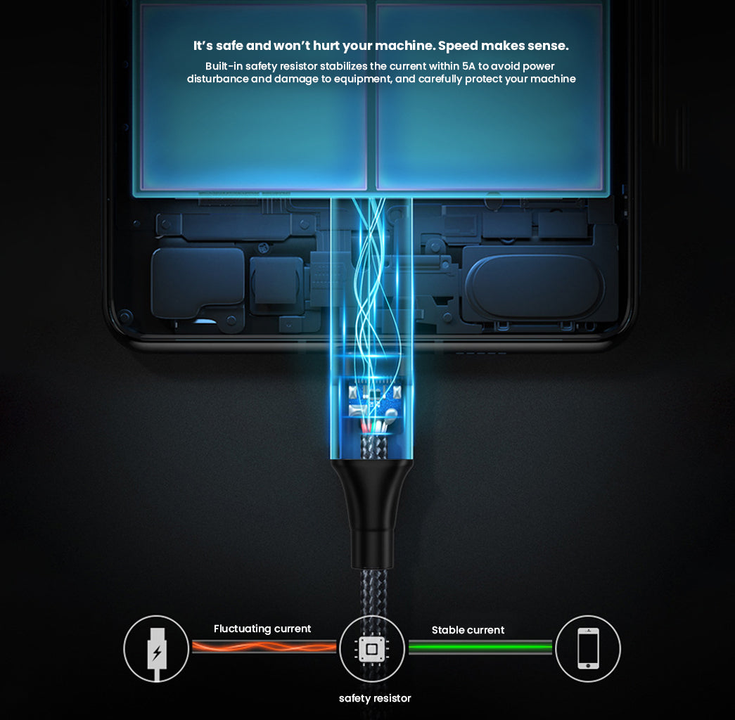 TECPHILE 100W Magnetic Type C to Type C Fast Charging Cable | Concept Kart