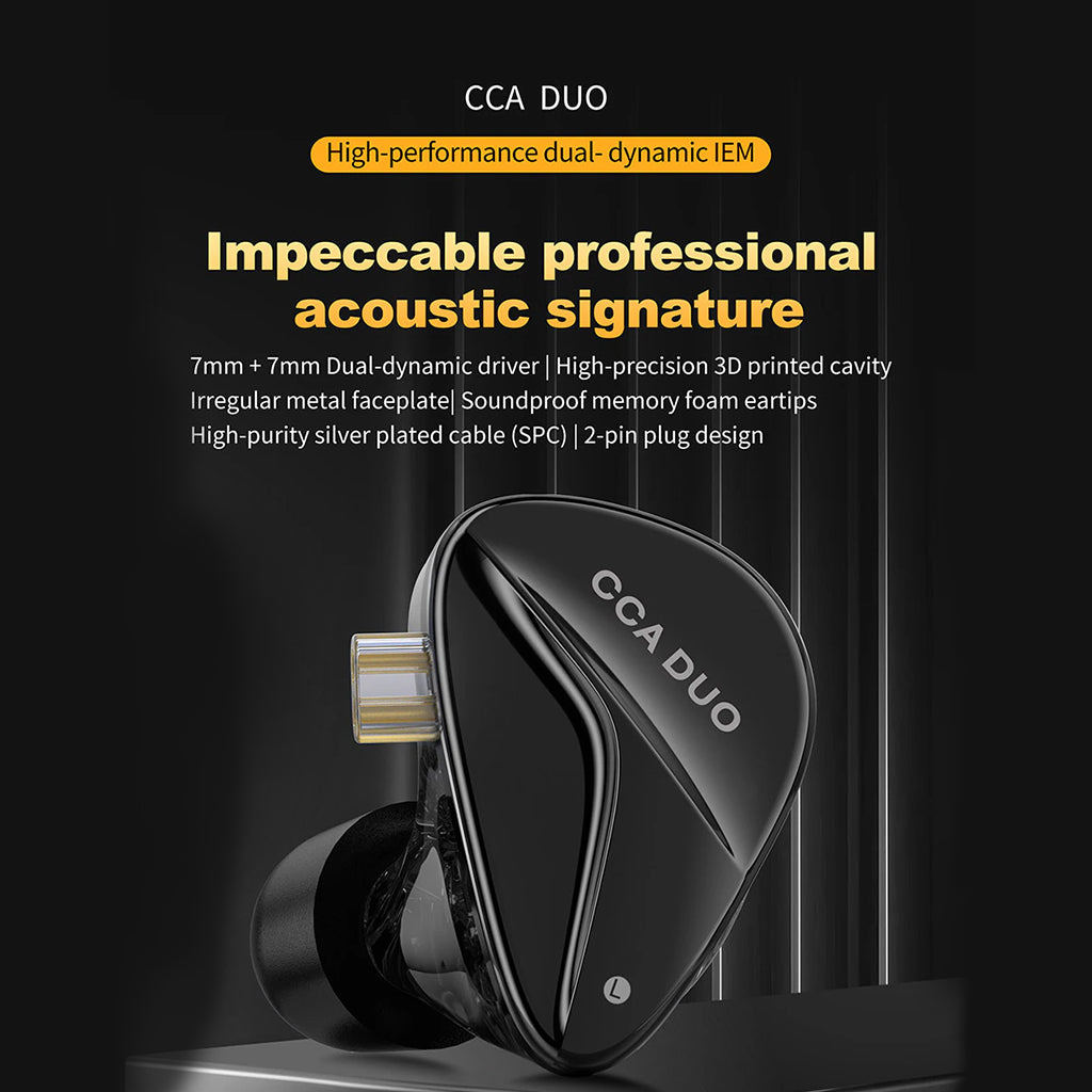 CCA Duo In-Ear Monitor wired IEMs with Mic | Concept Kart
