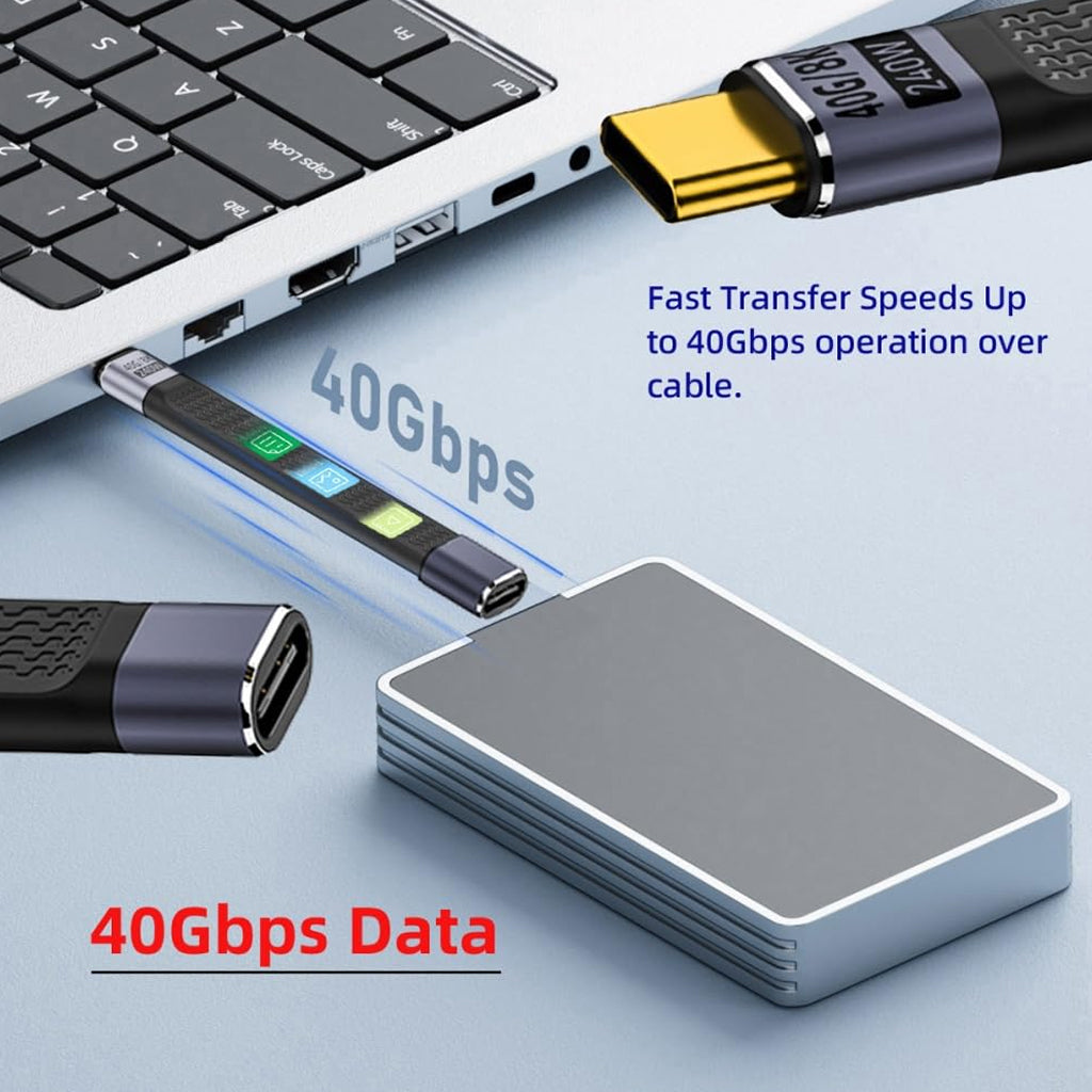 TECPHILE PD240W 40Gbps Type C Male to Type C Female FPC Cable | Concept ...