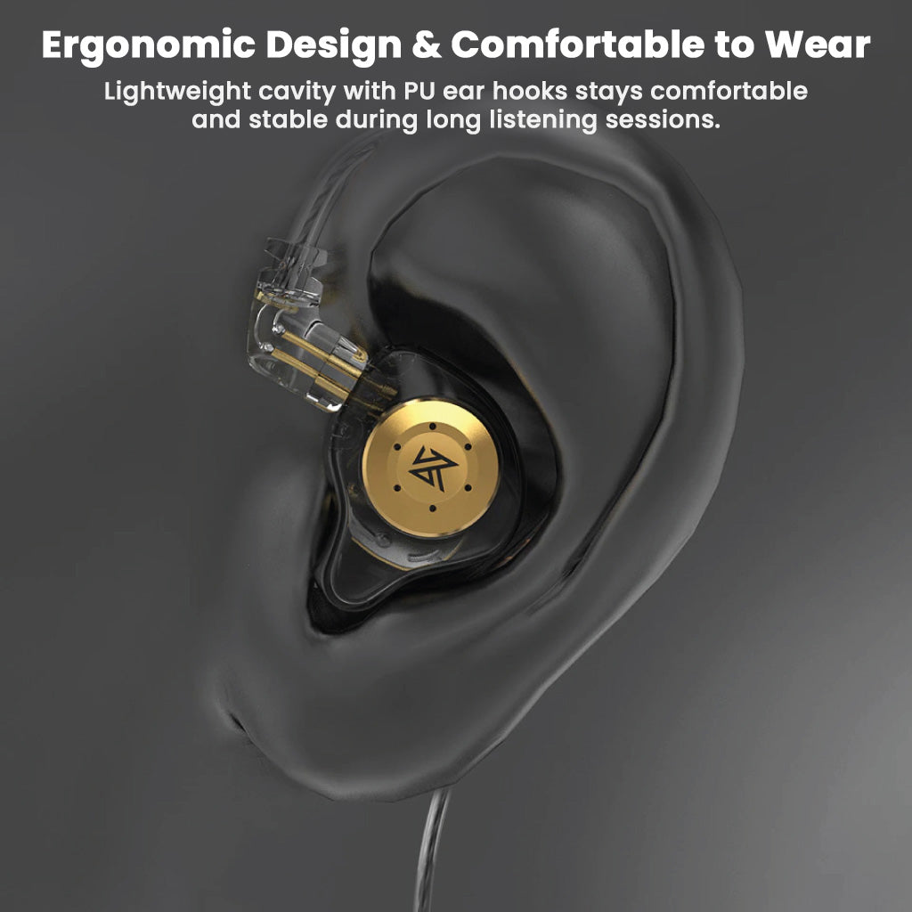 KZ EDX Pro IEM with Dual Cable (3.5mm + Type C) with Mic | Concept Kart