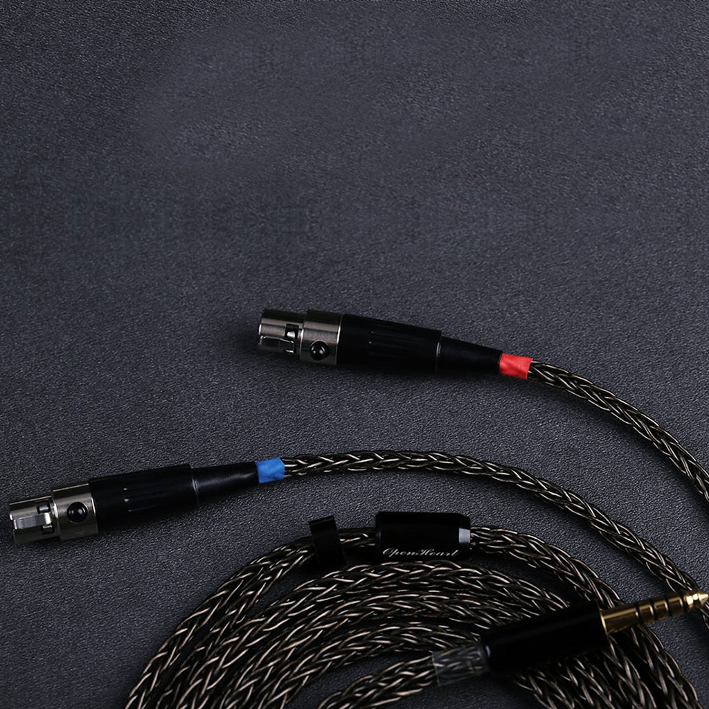 OPENHEART Titanium 16 Core Mini XLR Headphone Cable for Audeze ...