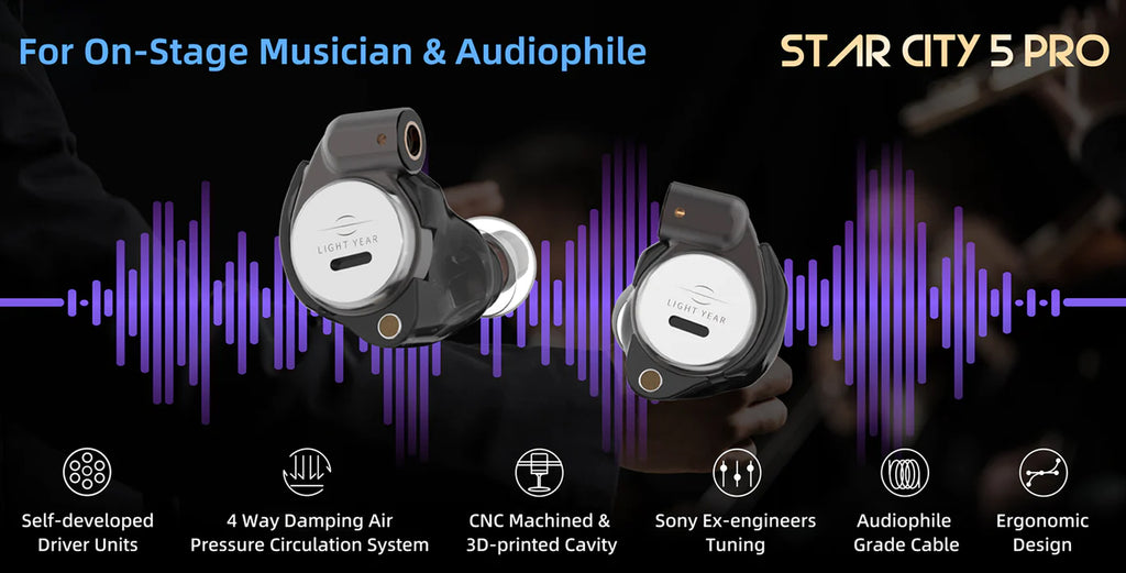 ROSE TECHNICS Star City 5 Pro 1DD+2BA Hybrid IEM | Concept Kart