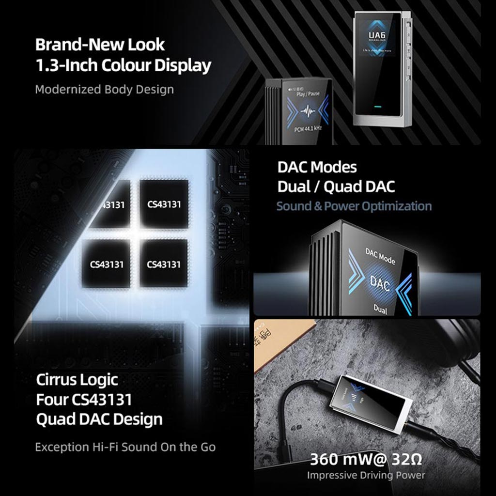 SHANLING UA6 Flagship Portable USB DAC & AMP | Concept Kart