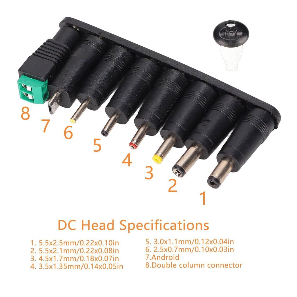 TECPHILE CA31X Multifunctional 8-Pin Laptop DC Power Adapter Kits ...