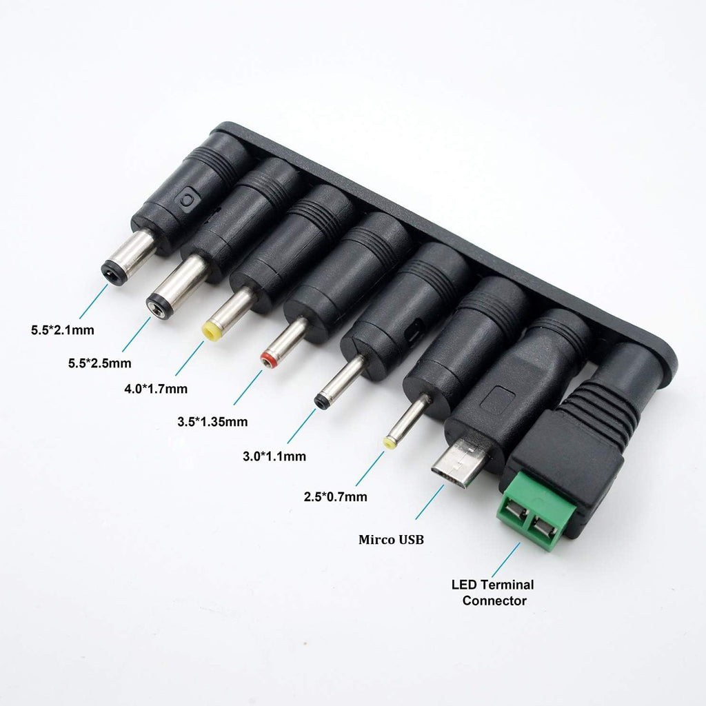 TECPHILE CA31X Multifunctional 8-Pin Laptop DC Power Adapter Kits ...