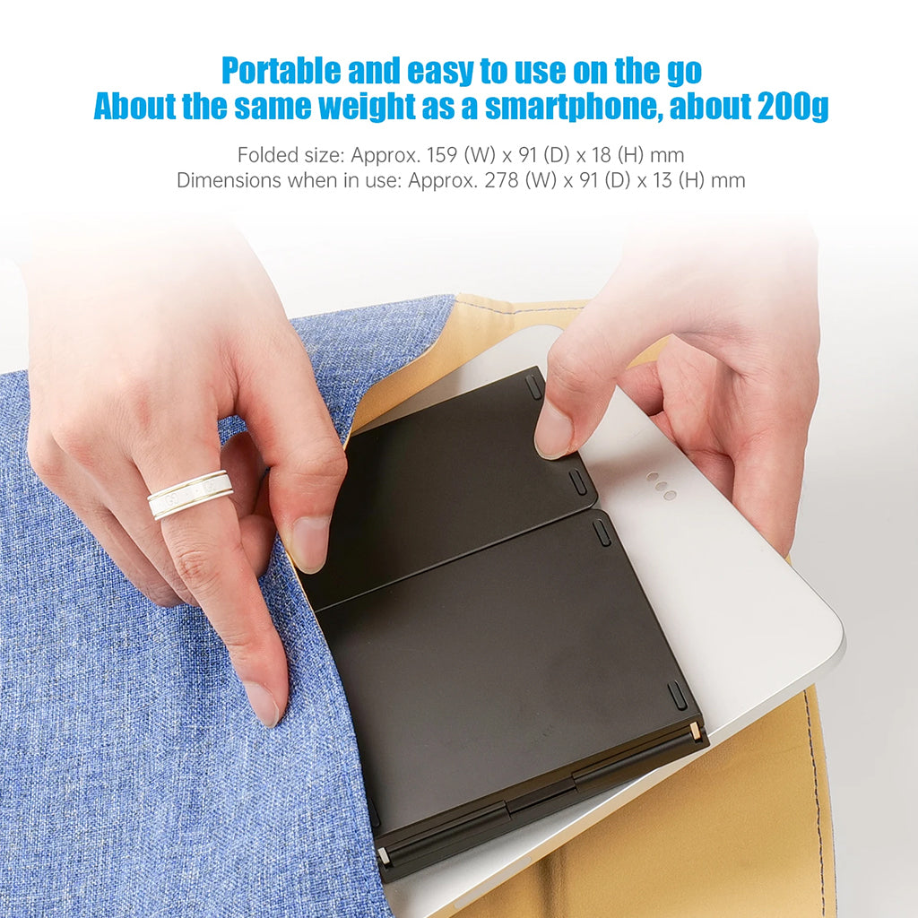 B089 Foldable Mini Full Size Bluetooth Wireless Keyboard | Concept Kart