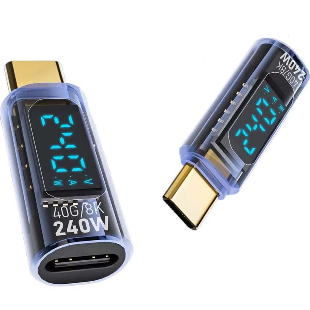 TECPHILE- 240W Type C to Type C Adapter with LED Display | Concept Kart