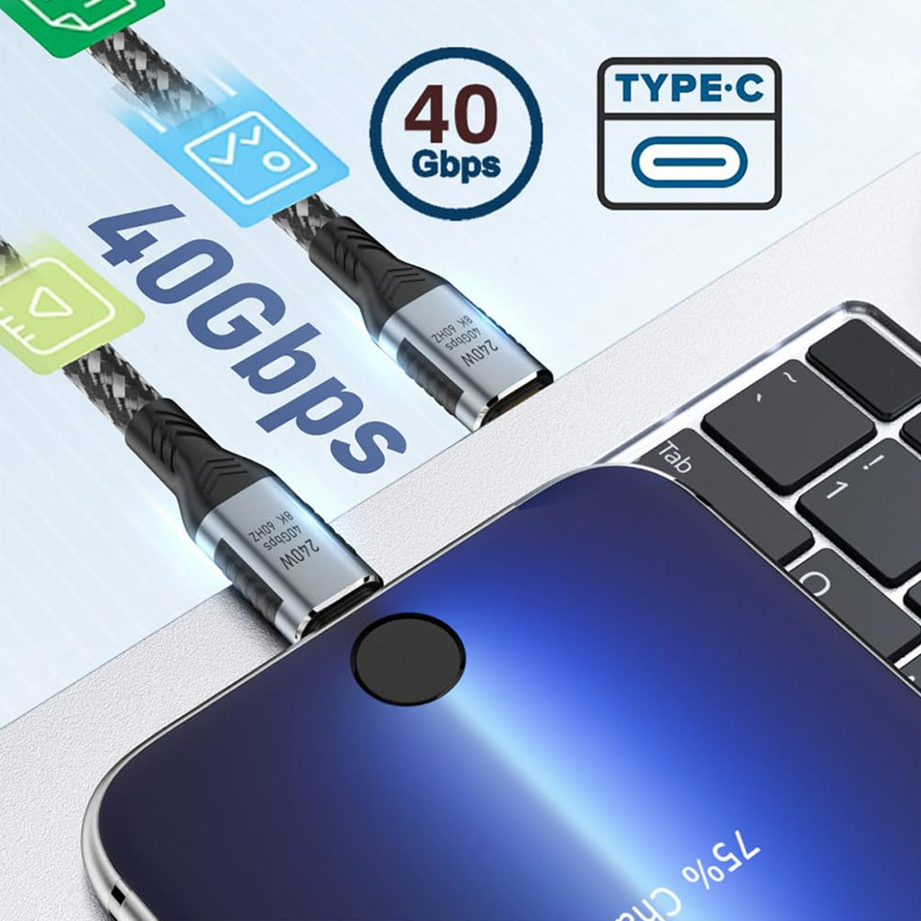 TECPHILE CC37, 240W Type C To Type C Cable | Concept Kart