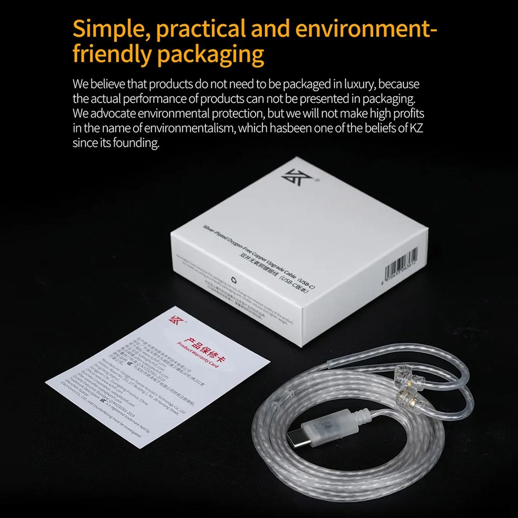 KZ Type C Upgrade Cable for IEMs | Concept Kart