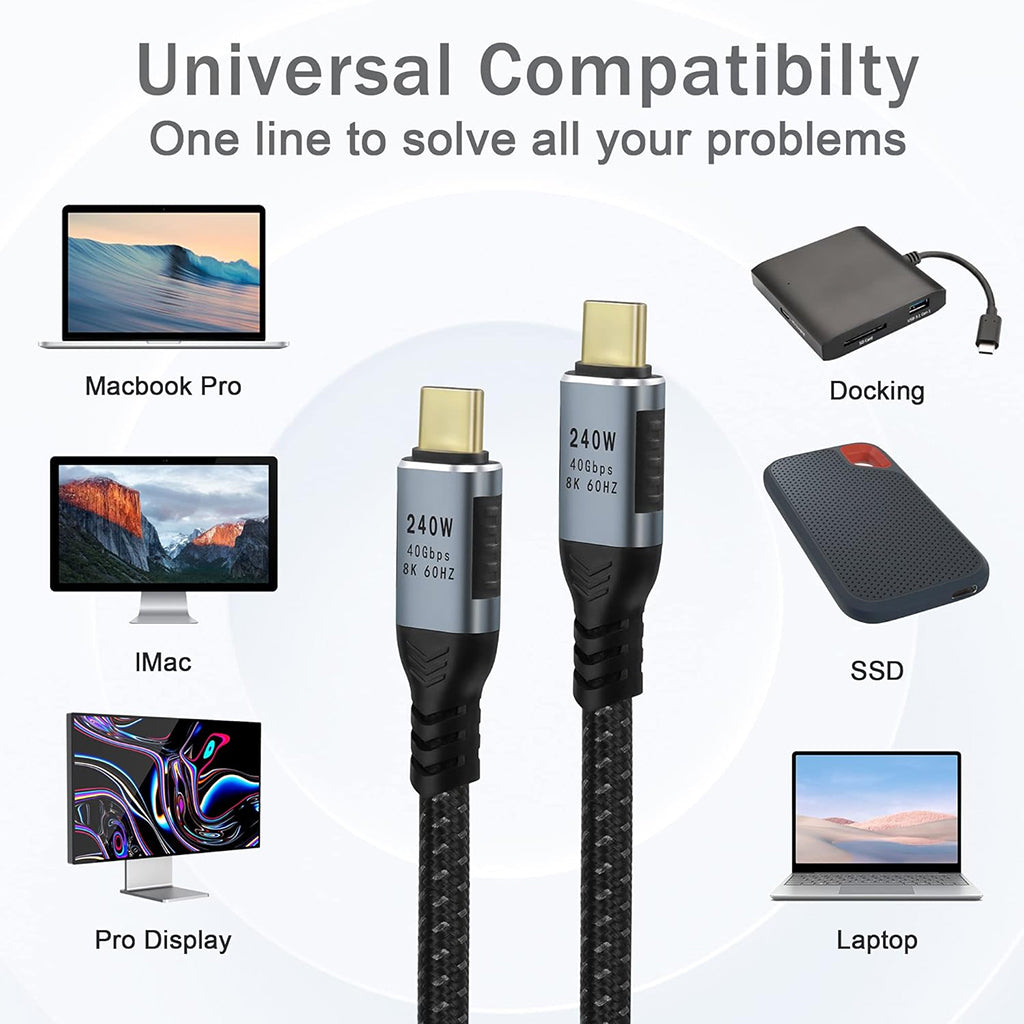 TECPHILE CC37, 240W Type C To Type C Cable | Concept Kart