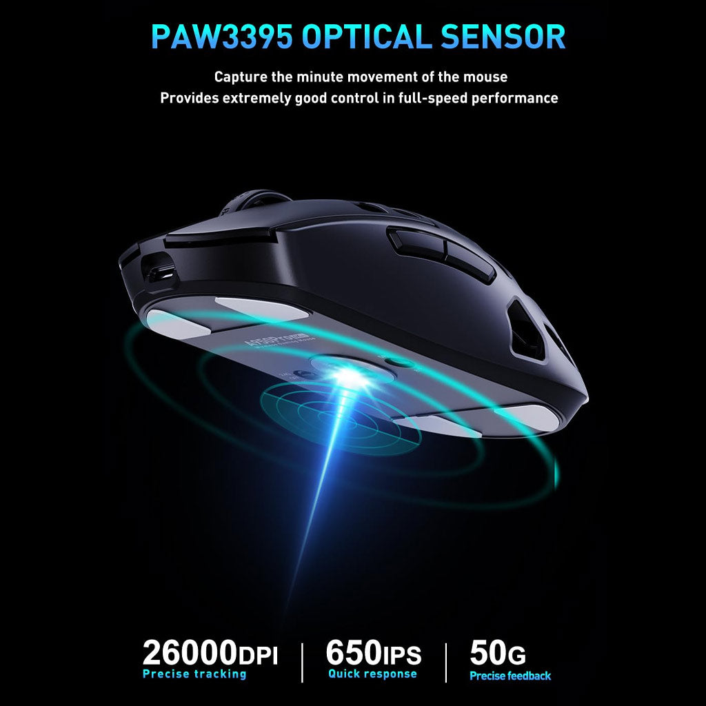 DAREU A950 Pro Magnesium Alloy 4K Tri Mode Wireless Gaming Mouse ...