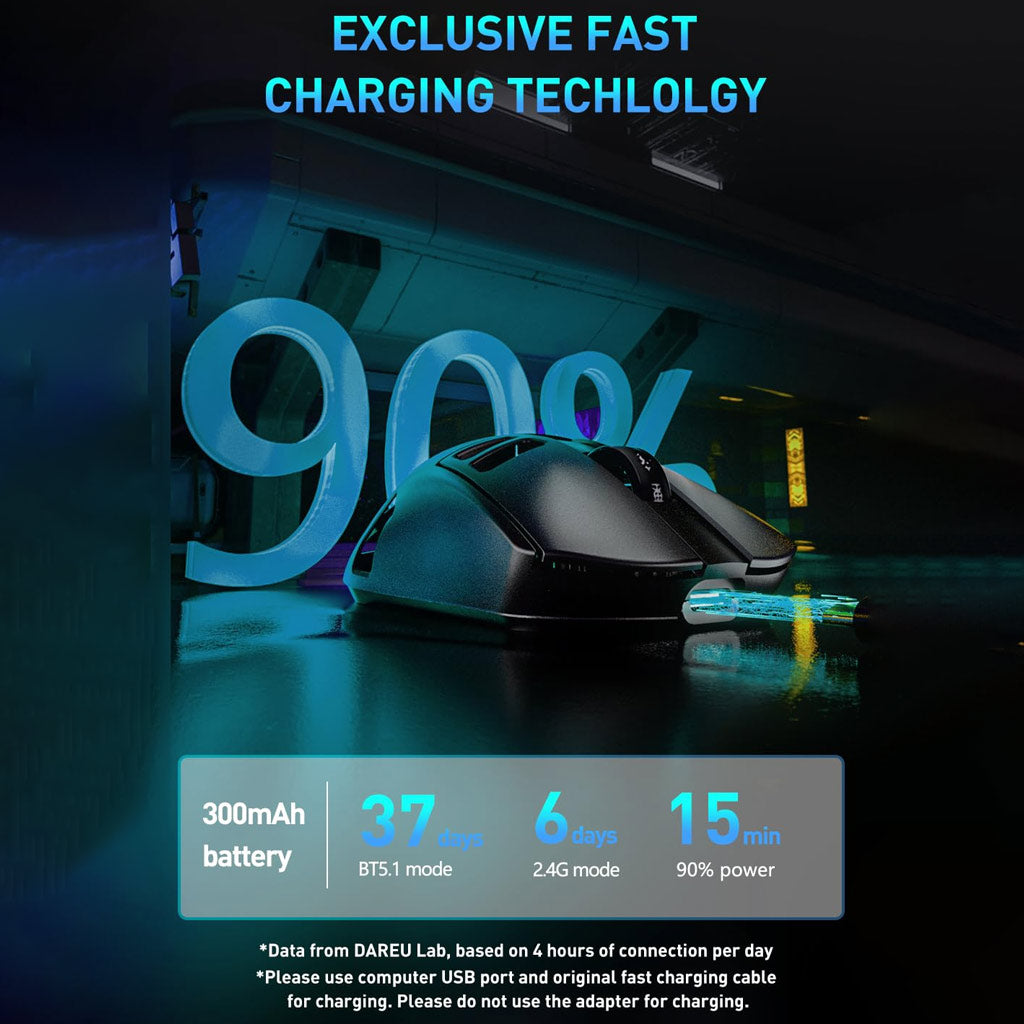 DAREU A950 Pro Magnesium Alloy 4K Tri Mode Wireless Gaming Mouse ...