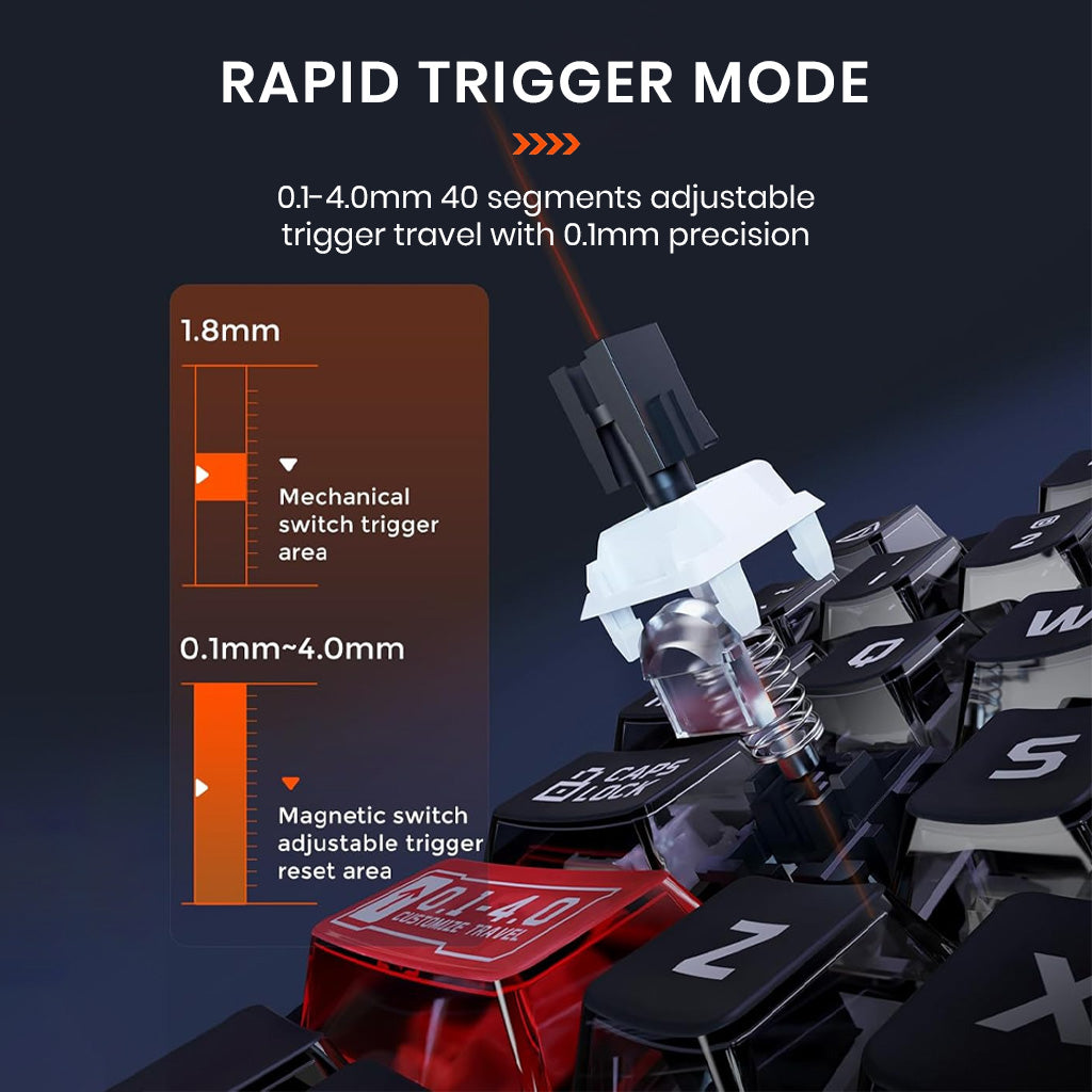 DAREU EK75RT Mechanical Wired Gaming Keyboard with Rapid Trigger ...