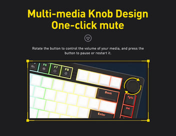 DAREU EK75 Mechanical Wired Gaming Keyboard with 75% TKL layout ...