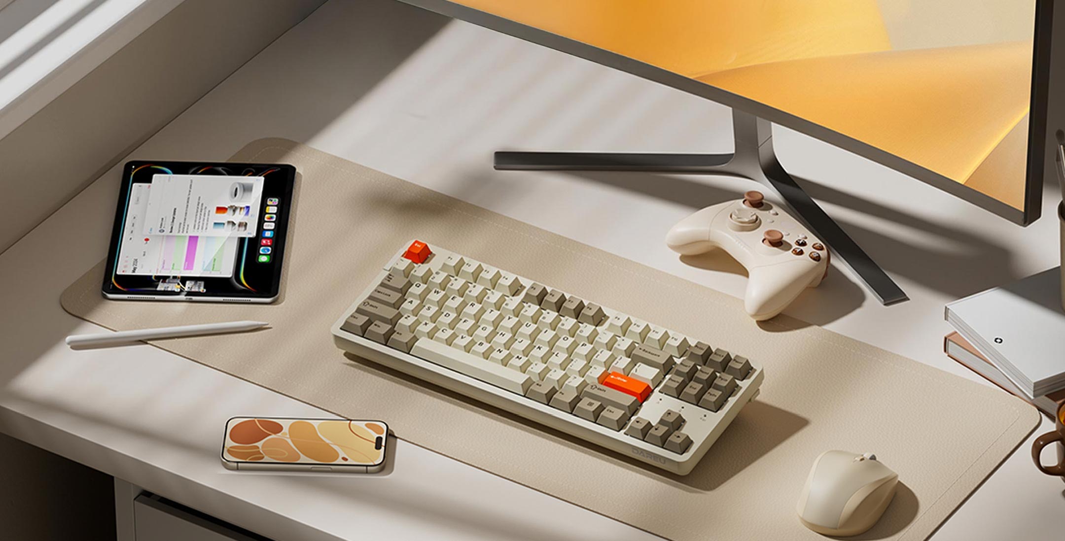 DAREU EK87Pro Mechanical Gaming Keyboard with Tri Modes & 80% Layout ...