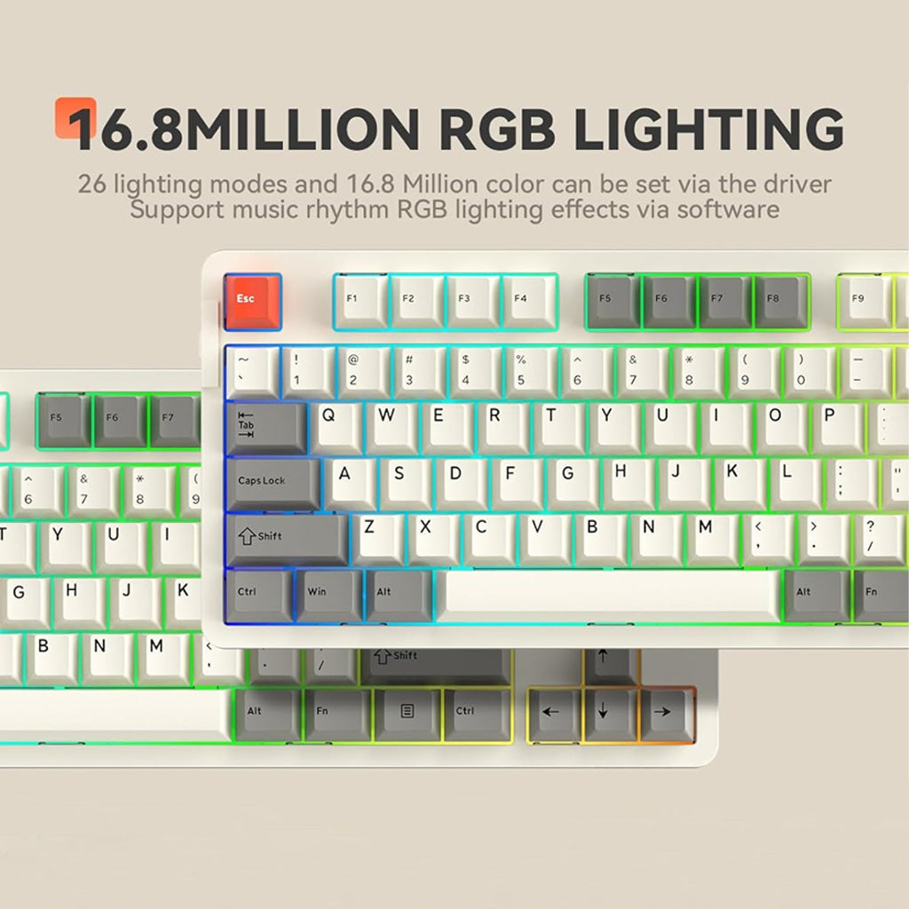 DAREU EK87Pro Mechanical Gaming Keyboard with Tri Modes & 80% Layout ...