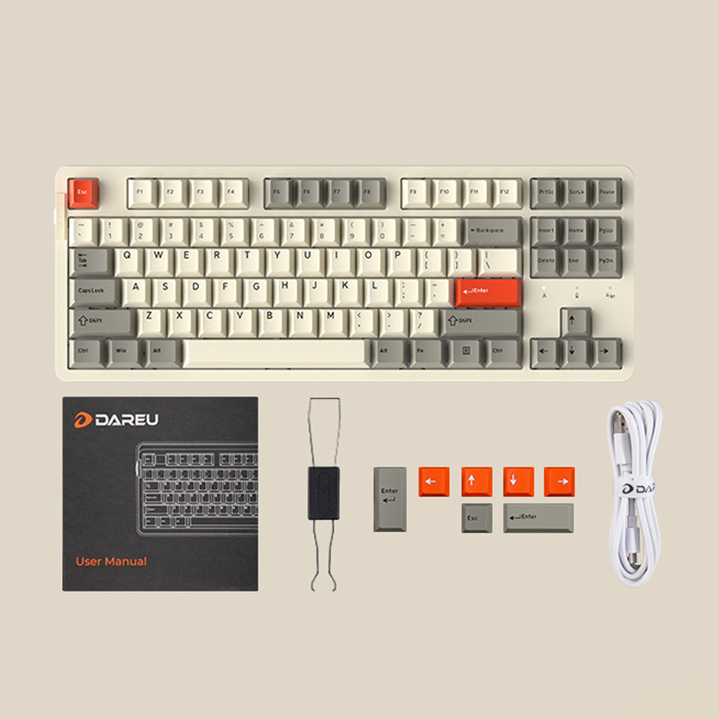 DAREU EK87Pro Mechanical Gaming Keyboard with Tri Modes & 80% Layout ...