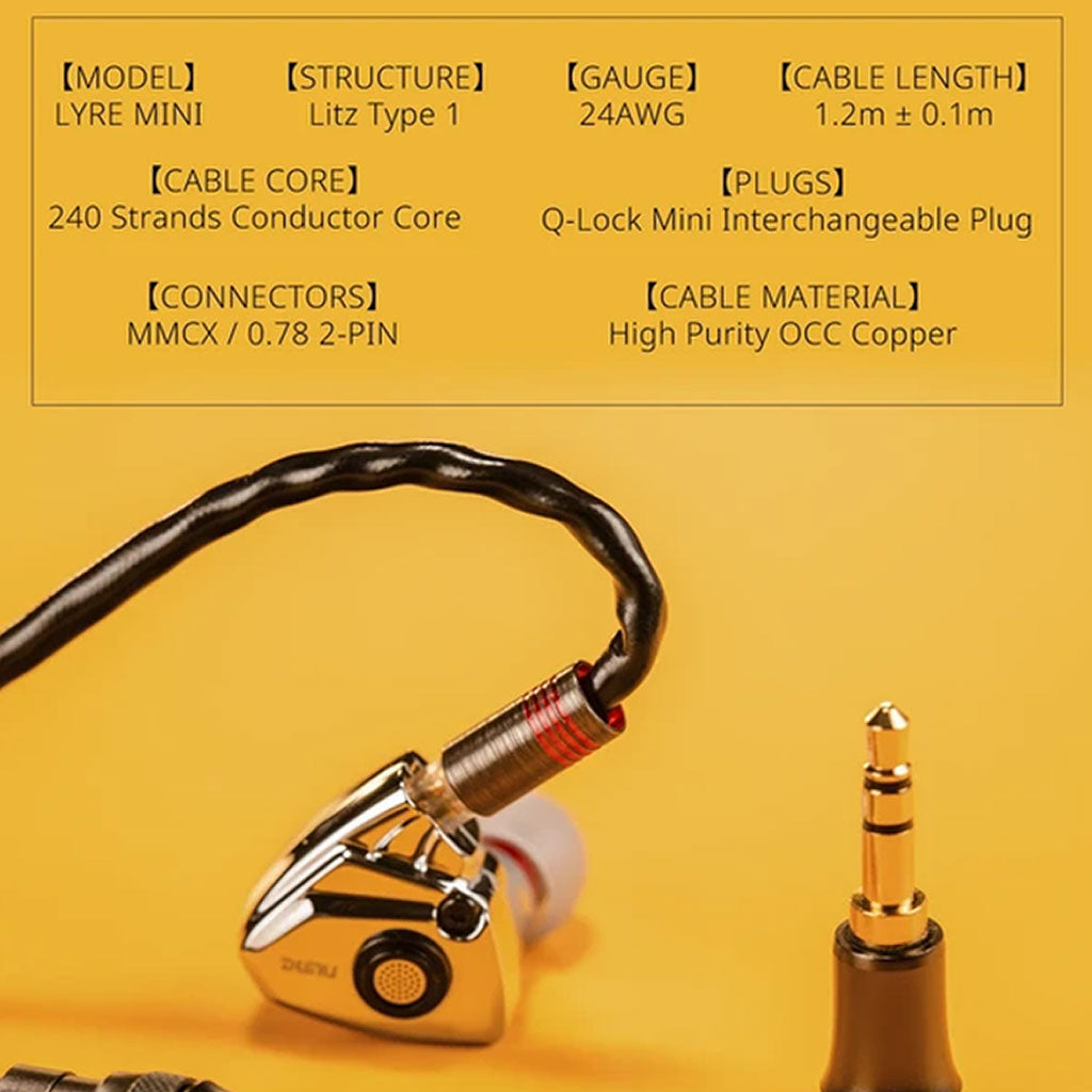DUNU Lyre Mini 4 Core Upgrade Cable for IEM | Concept Kart