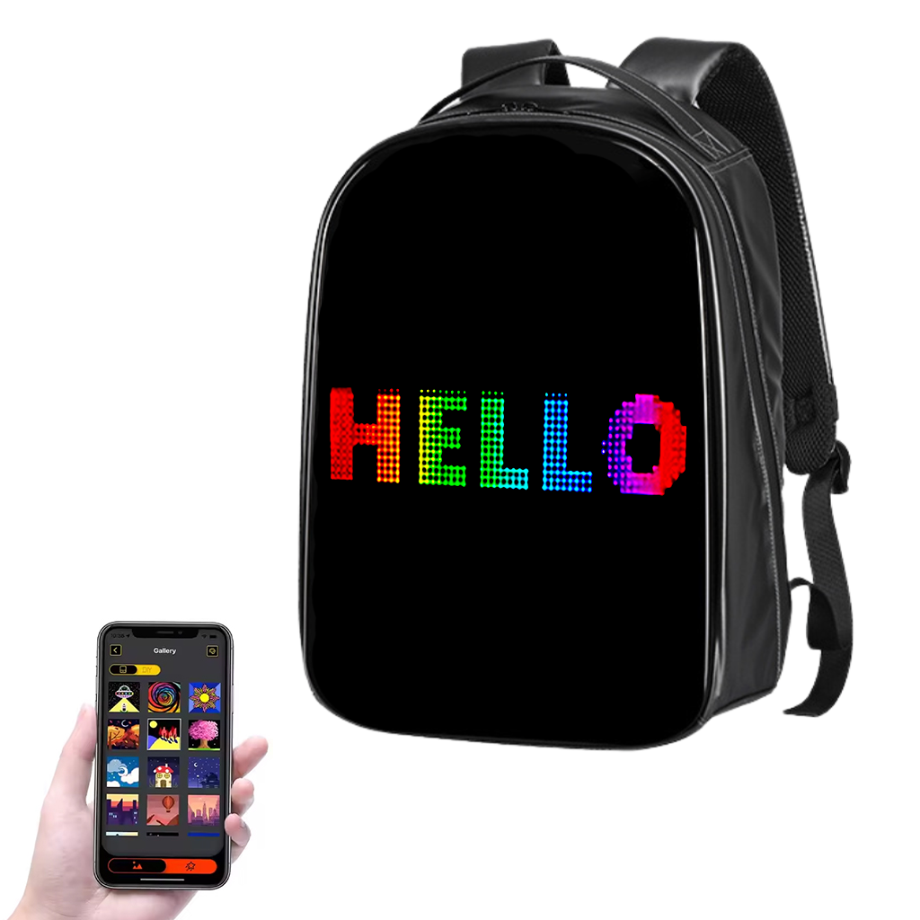 KWQ 056 Hardshell Smart LED Display Backpack Bag with App Control ...