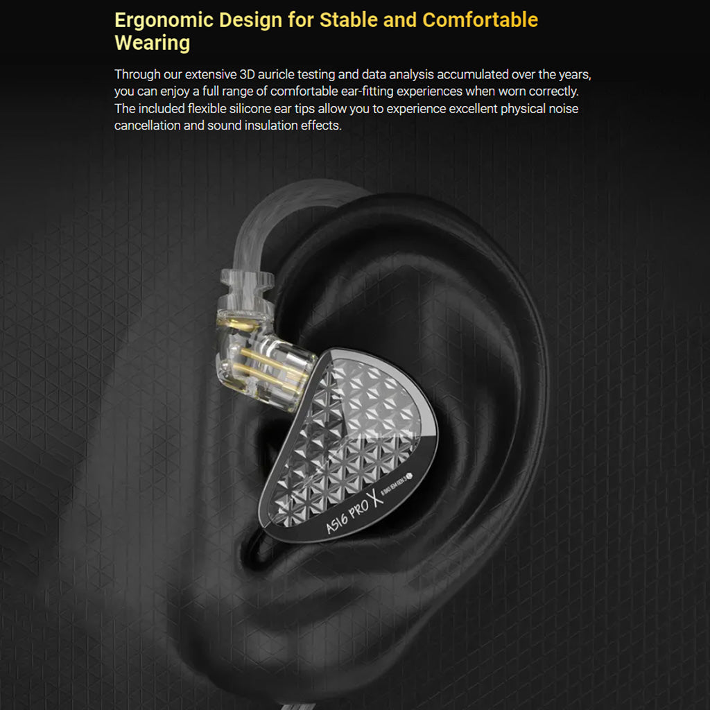 KZ AS16 Pro X 16 Balanced Armature Drivers In Ear Monitor | Concept Kart