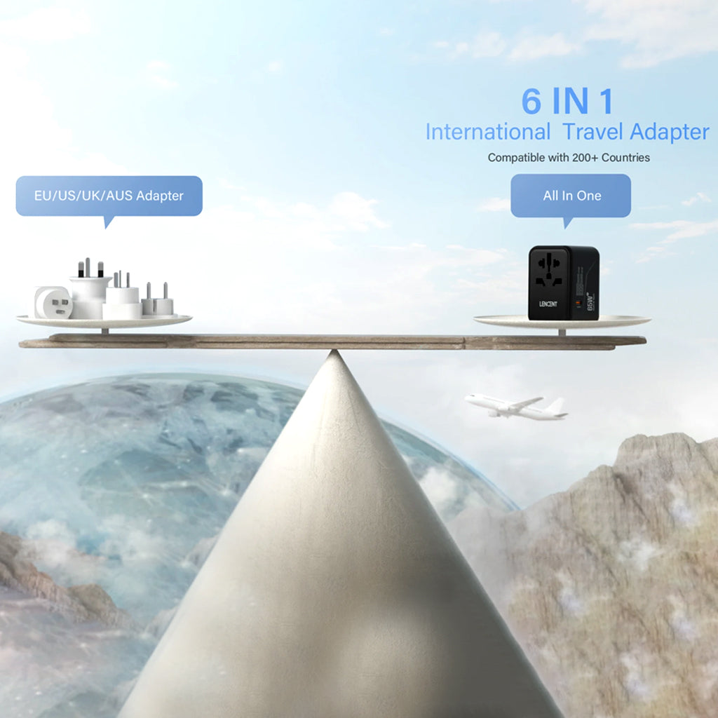 LENCENT GaN III 65W Universal Travel Adapter | Concept Kart