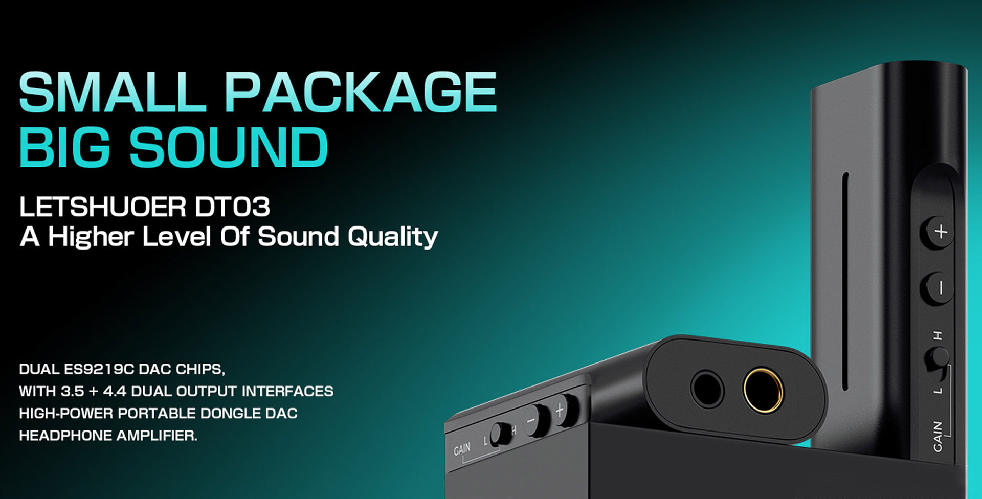 LETSHUOER DT03 Dual ES9219C Chip Portable Dac & Amp | Concept Kart