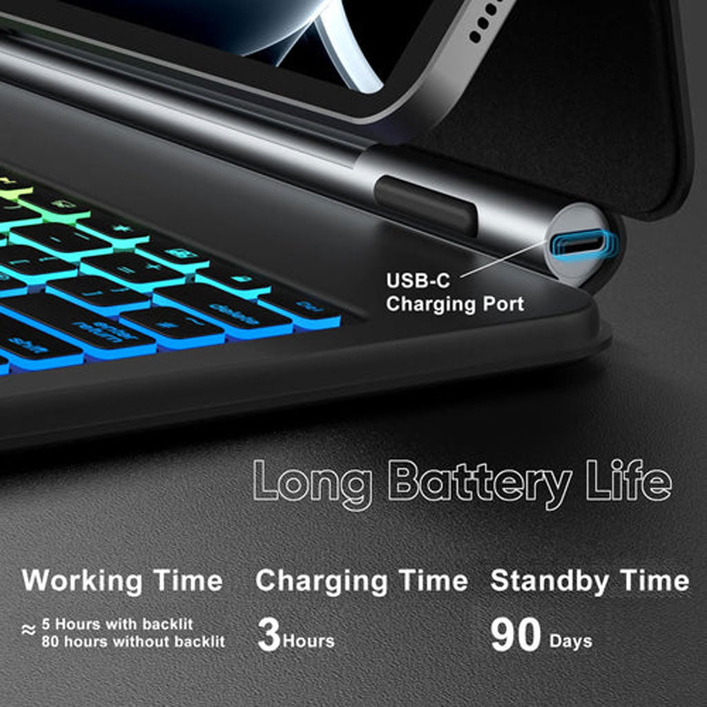 M11P-S9+ Keyboard Case for Samsung Galaxy Tab S10+ Plus/ S9 FE+/ S9 Pl ...