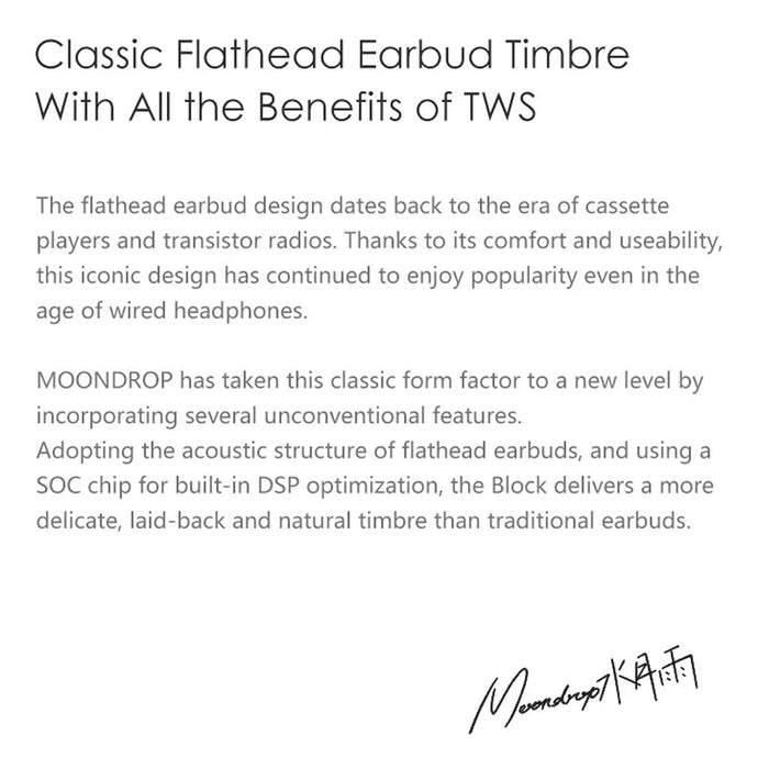 Moondrop BLOCK V5.4 Bluetooth True Wireless TWS Earbuds – Concept Kart