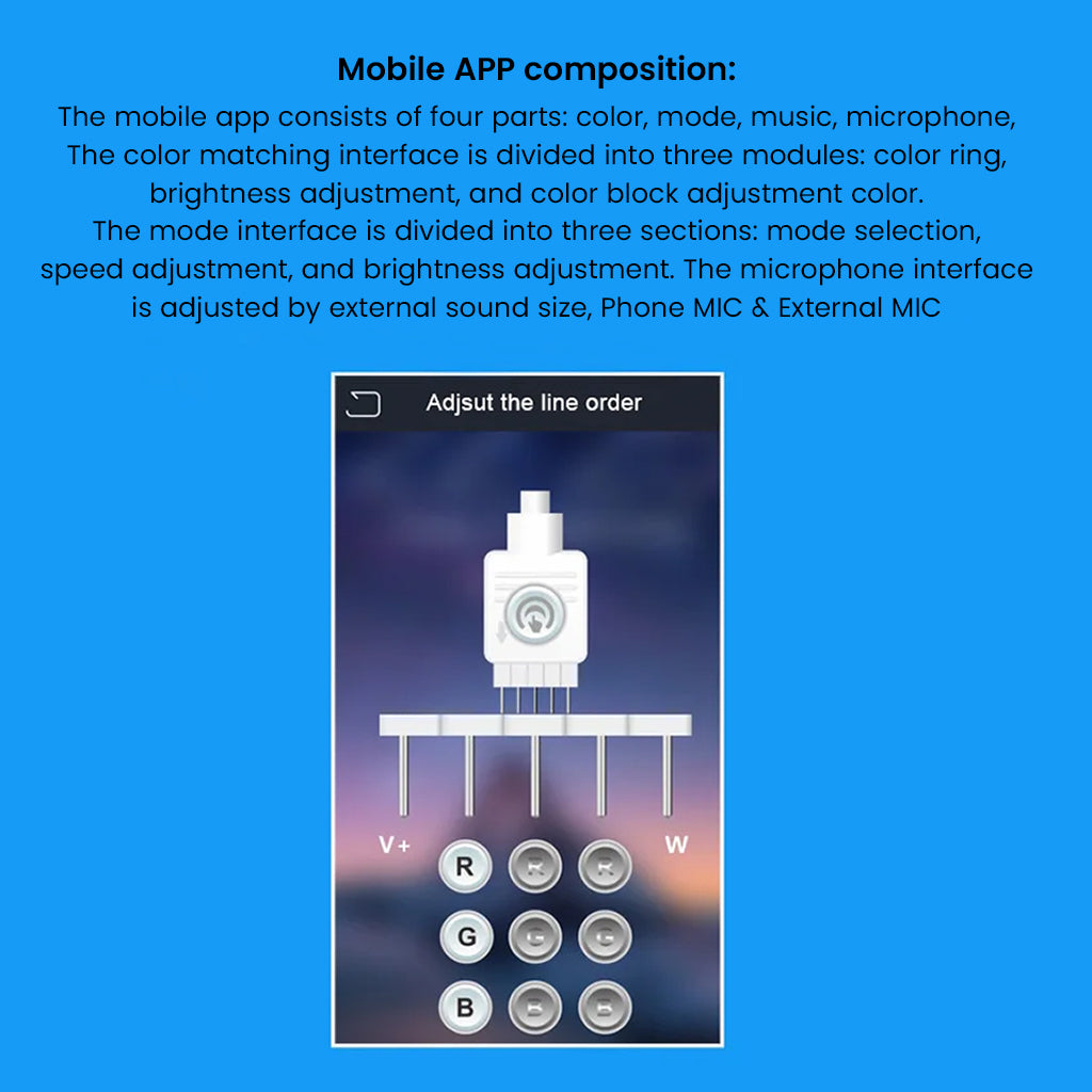 TECPHILE 5W USB Bluetooth RGB LED Strip Controller | Concept Kart