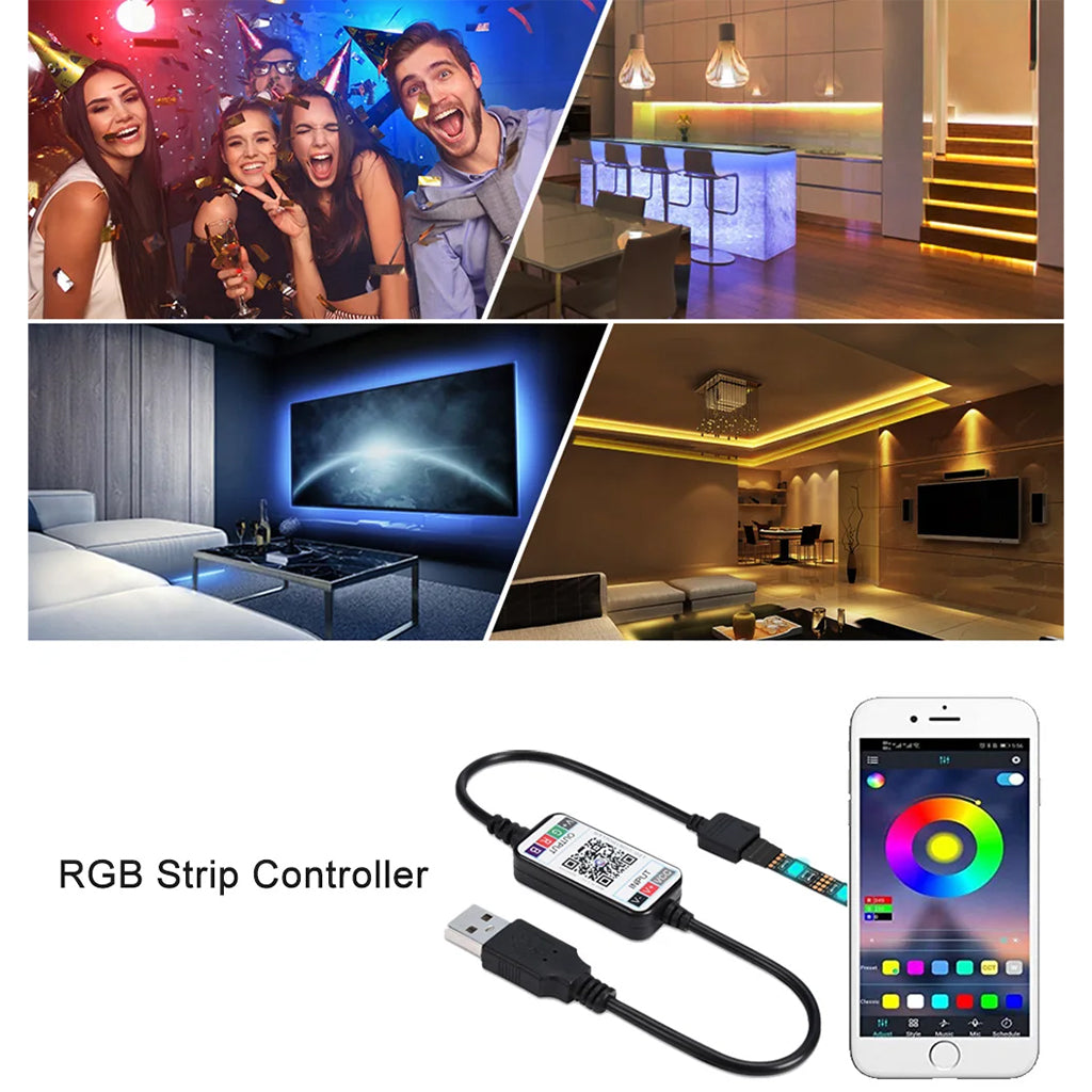 TECPHILE 5W USB Bluetooth RGB LED Strip Controller | Concept Kart