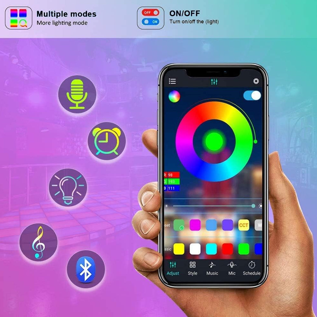 TECPHILE 4 Pin Dual RGB LED Strip Light Controller with Remote | Concept Kart