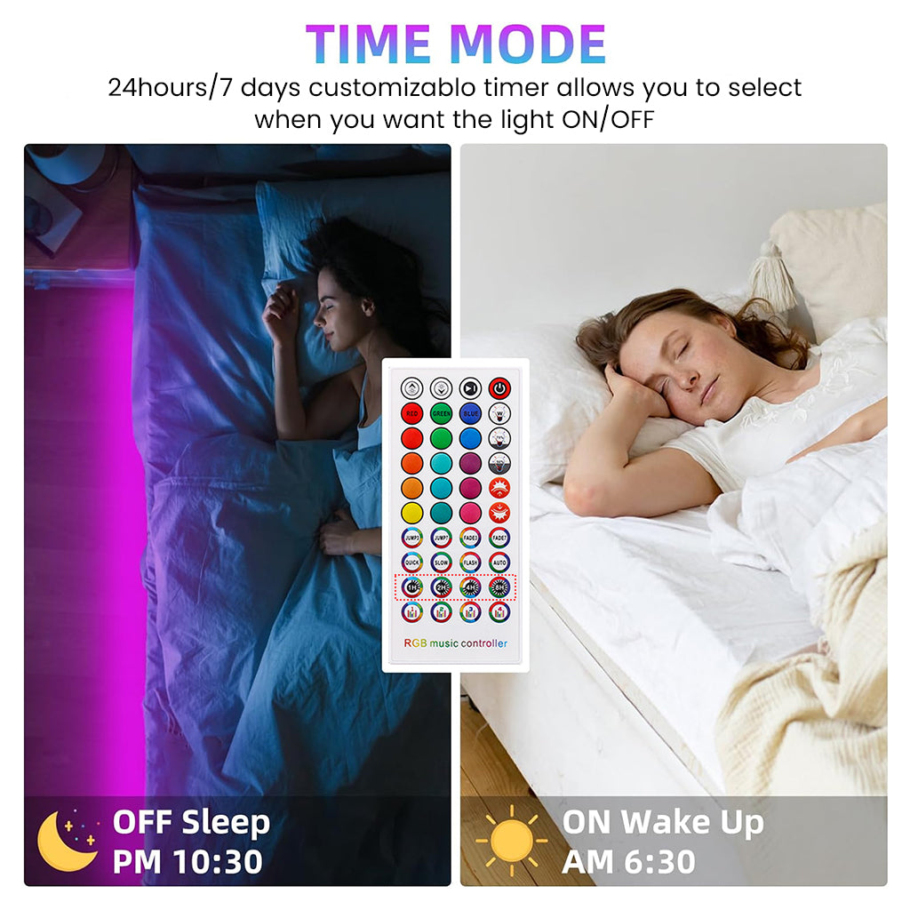 TECPHILE 4 Pin Dual RGB LED Strip Light Controller with Remote ...