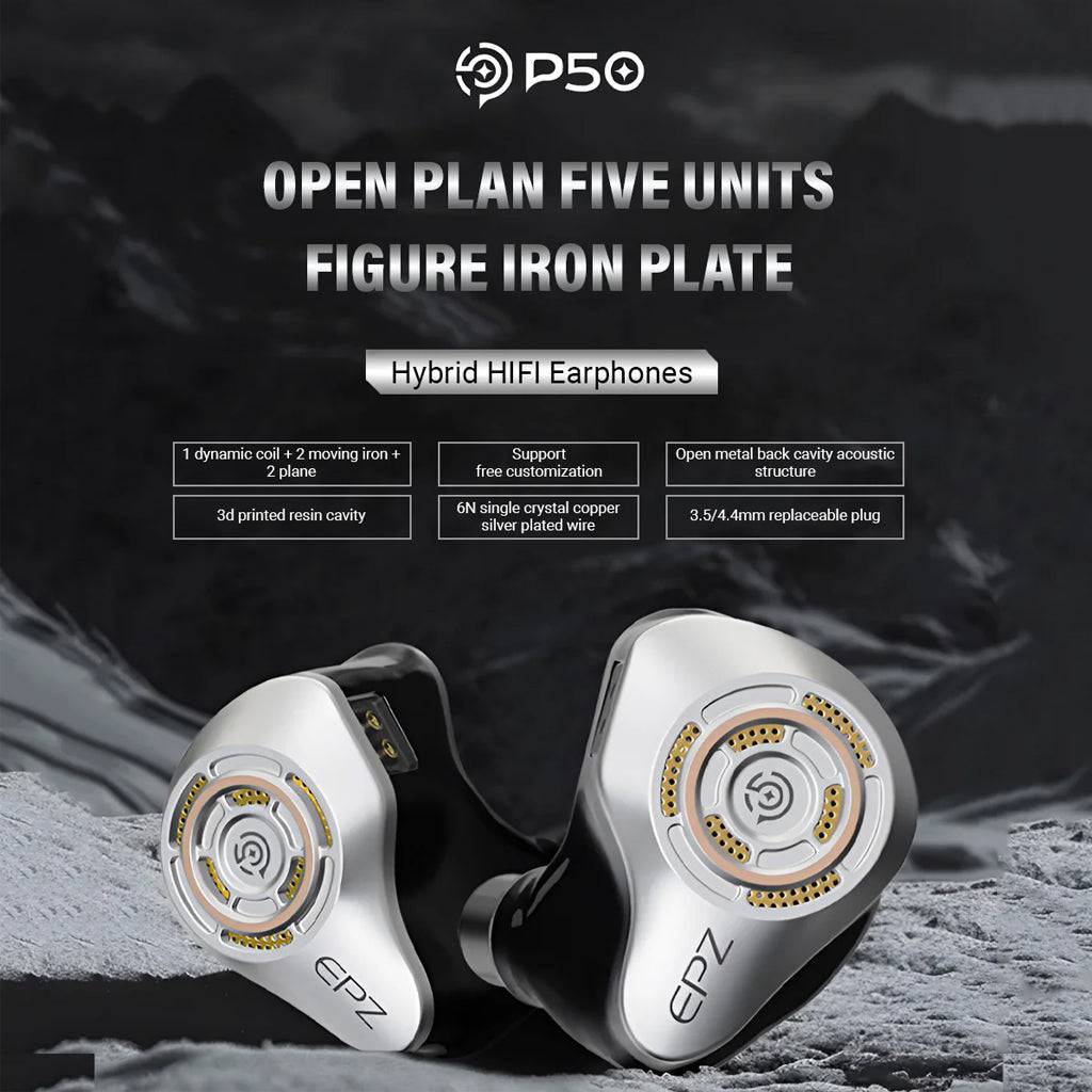EPZ - P50 Five-Driver Fusion Hybrid IEM - Audiophile In-Ear Monitors | Concept Kart