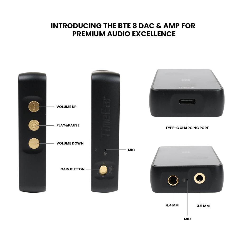 TimeEar BTE 8 Dual CS43131 Bluetooth DAC/Amp | Concept Kart