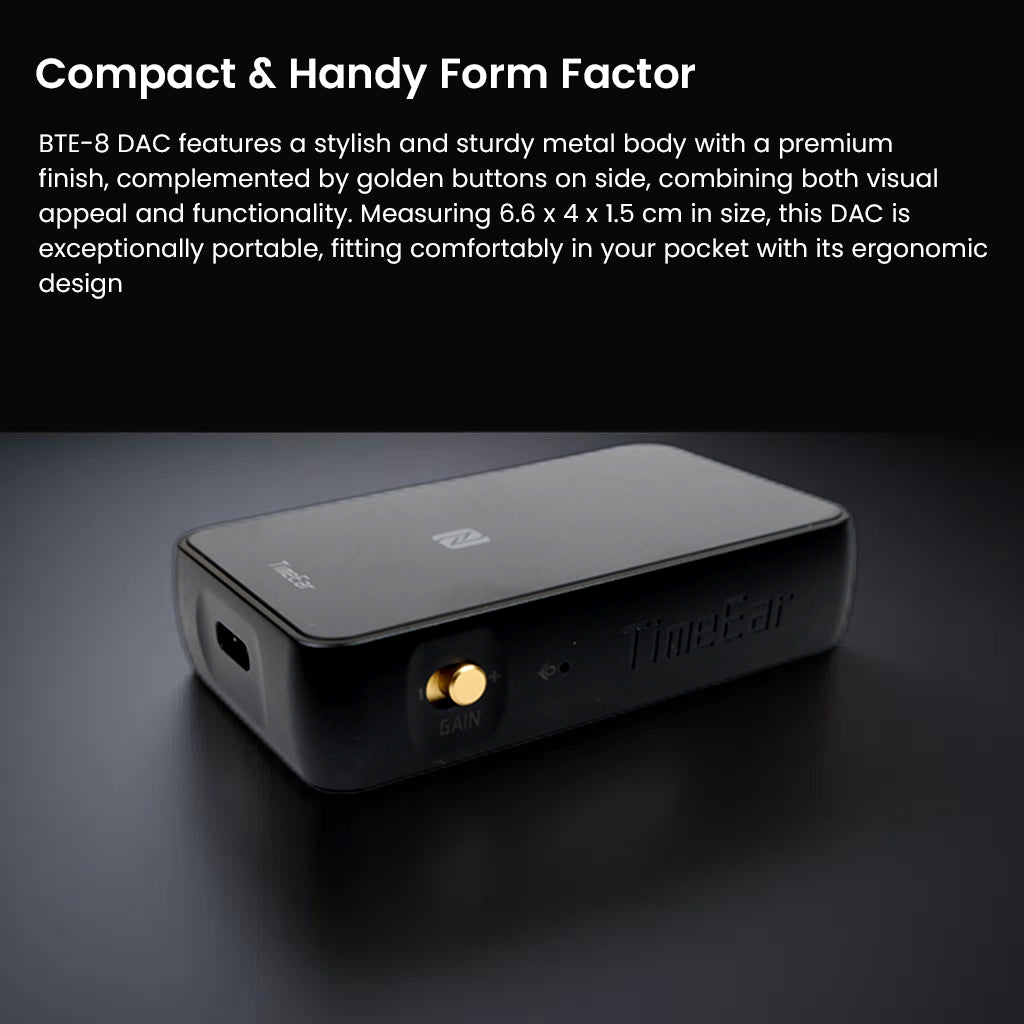 TimeEar BTE 8 Dual CS43131 Bluetooth DAC/Amp | Concept Kart