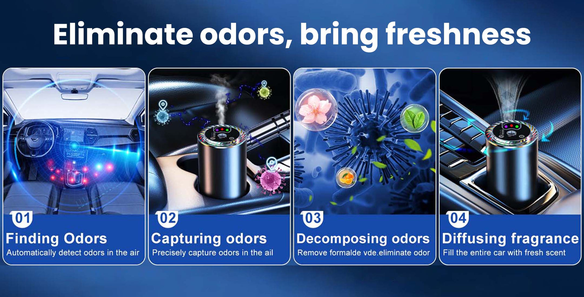 Z11-B Car Air Freshener Automatic Diffuser with Laser Starlight Projec ...