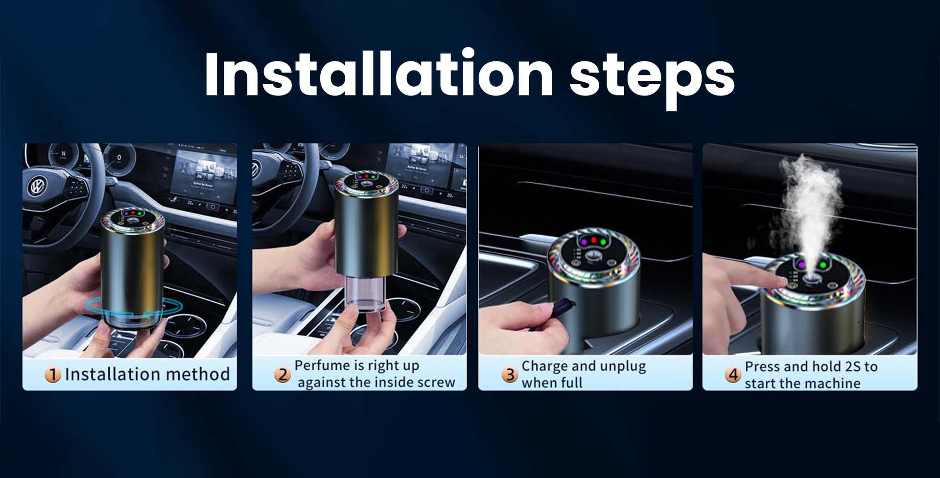 Z11-B Car Air Freshener Automatic Diffuser with Laser Starlight Projec ...